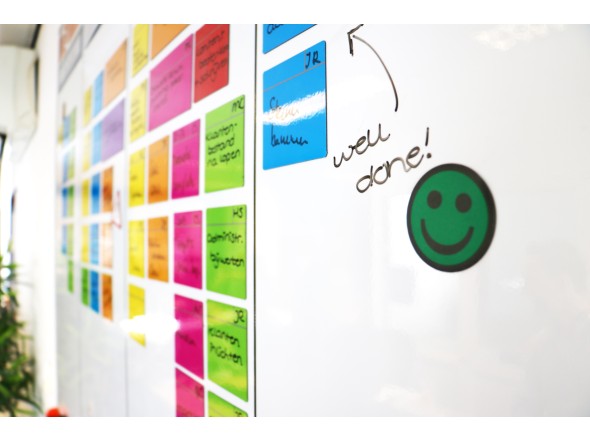 Scrum whiteboard magneet - Groot (rood) - Visual Workplace B.V.