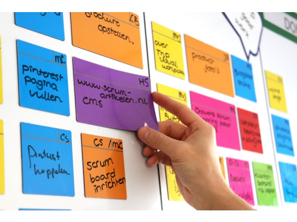 Scrum whiteboard magneet (grijs) - Visual Workplace B.V.